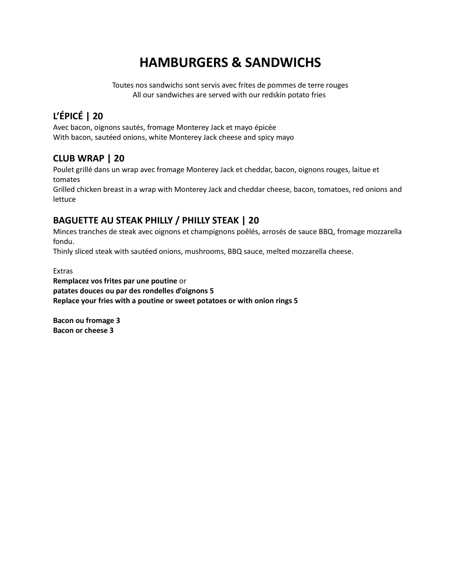 Front Page - Restaurant Frérot Gatineau